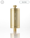 Premium Brushed Gold Shower Filter for Hard Water | Well Verti