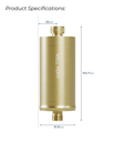 Well Verti™ Brushed Gold Shower Filter | Leading Filtration with UPAC ...