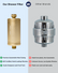 Premium Brushed Gold Shower Filter for Hard Water | Well Verti